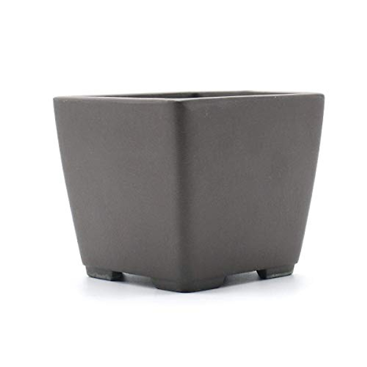 Seto Yaki Bonsai Tree Pot Ceramic Square Shaped (3.5", No-Glazed)