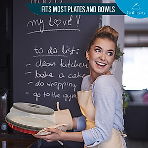 Galleyby Pack of 2 Microwave splatter Covers - Microwave Cover for Food -Space-Saving Design (10.5 Inch) BPA-Free Silicone,Plastic and Dishwasher Safe (Pack of 2)