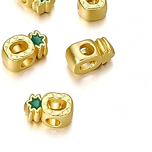 15pcs 2mm Mixed Zinc Alloy Pore Beads Loose Spacer Beads Metal Beads for Jewelry Making DIY Loose Beads