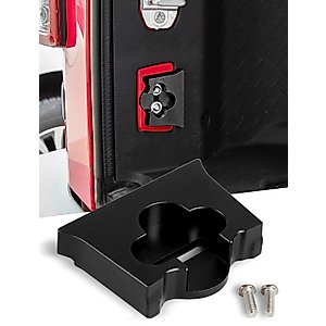 Savadicar TL01 Tailgate Limiter, Aluminum Alloy Rear Trunk Door Latch, Tail Gate Stopper for 2007-2018 Jeep Wrangler JK JKU 2-Door & 4 Door, Tailgate Replacement Accessories, Black, 1 PCs