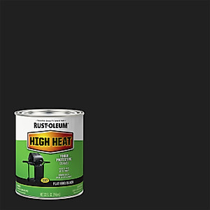 Rust-Oleum 7778502 High Brush On Paint Heat Protective Enamel, 32 Fl Oz (Pack of 1), Bar-B-Que Black