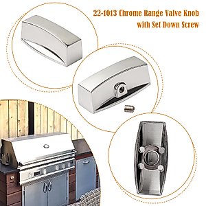 Chrome Knob Dial for Gas Control Valve, Fit for D-Shape Valve Stem Design Gas Control Valve Stove Range Oven Griddle Char Broiler - Replacement for Gas Stove Range Knobs