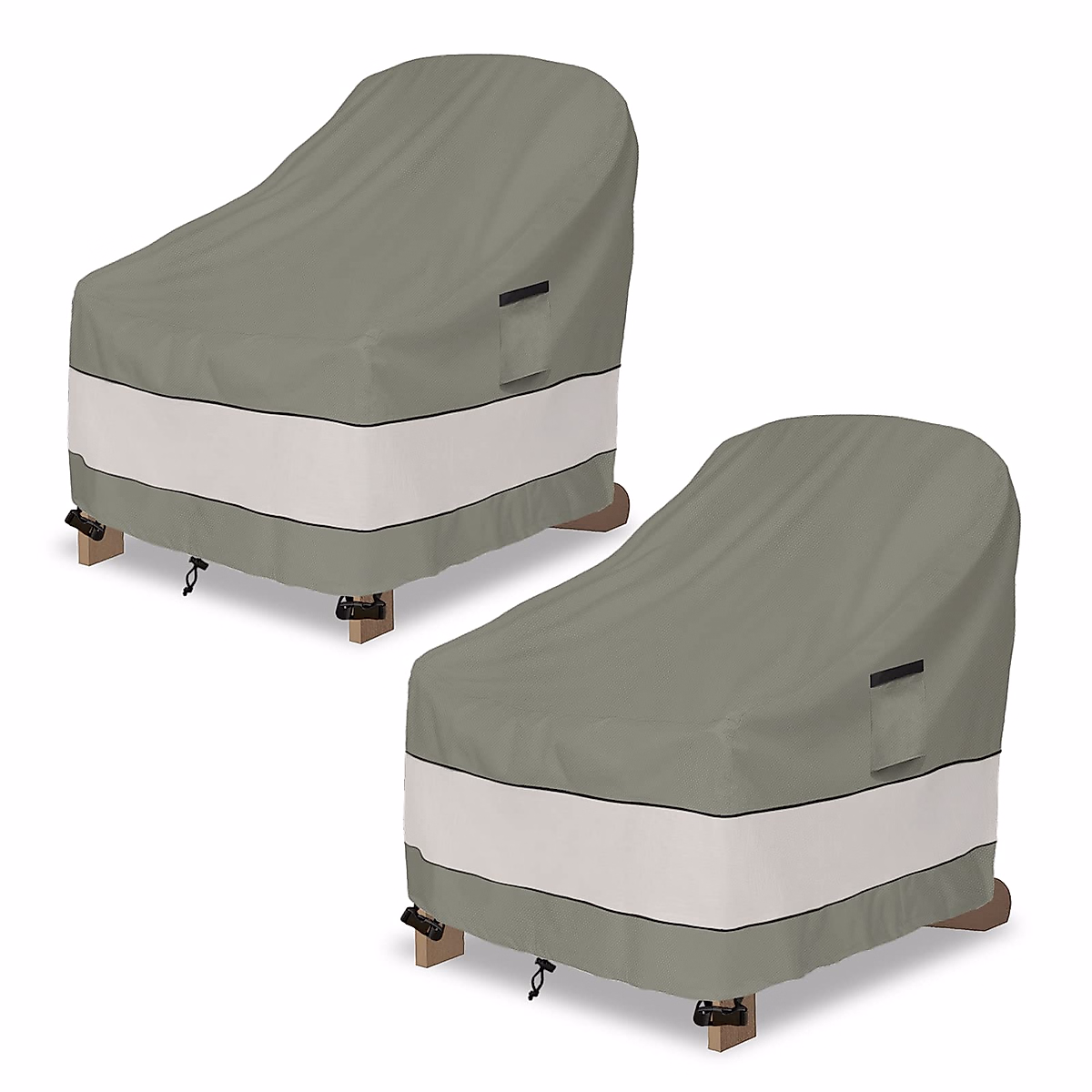 Outdoor Adirondack Chair Cover 2 Pack,Waterproof 100% Patio Chair Covers,30W x 34 D x 36 H inches,Patio Adirondack Chair Cover for Outdoor Chair -Grayish Green