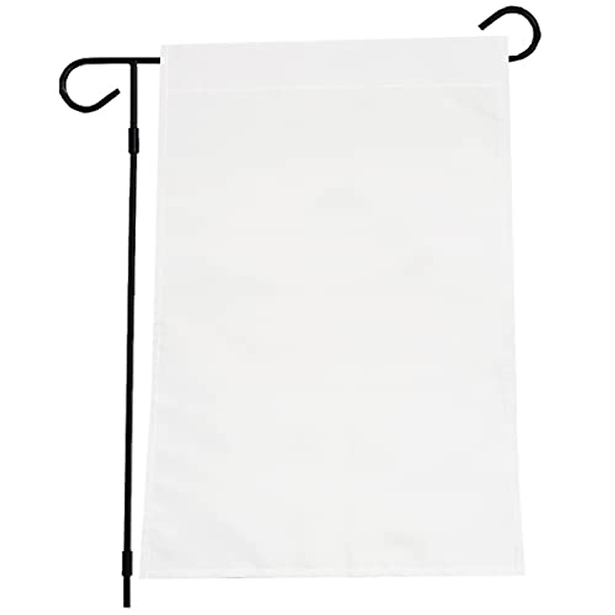 6Pcs Lawn Garden Flags Blank Garden Flags DIY Decorative Flag, Polyester Banners Flag for Indoor Outdoor Garden Decoration Holiday Festival,12 x 18 Inch, White