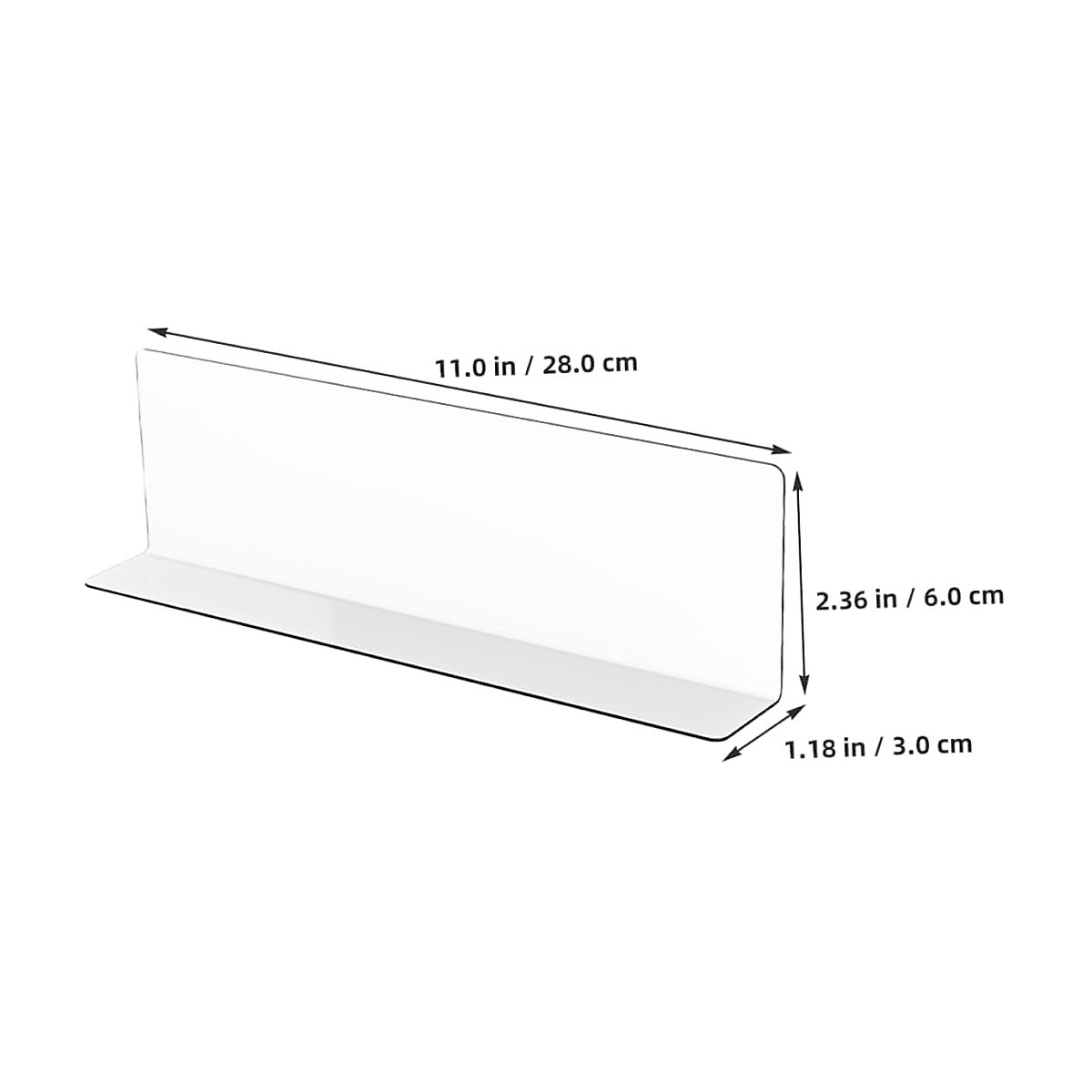 HOOTNEE 30 Pcs Supermarket Sorting Baffle Commodity Divider Clear Dividers for Shelves Clear Shelf Dividers for Closets Tall Shelf Dividers for Wire Shelves Clear Toy Blocker Plastic