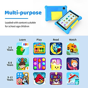 ROWT Kids Tablet, 7-Inch Tablet for Kids, 2GB+32GB Android 11 Kids Tablets with Case, WiFi, Parental Control Mode, Dual Camera, Google Services, 1-Year Warranty (Blue)