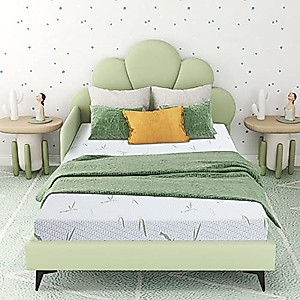 Airdown Twin XL Mattress, 6 Inch Memory Foam Mattress in a Box for Kids with Breathable Bamboo Cover, Medium Firm Green Tea Gel Mattress for Bunk Bed, Trundle Bed, CertiPUR-US Certified, Made in USA