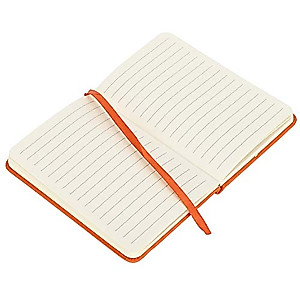 Hardcover Notepad, Artificial Pu Leather Notebook, Comfortable for Office Notes Writing Diary(orange)