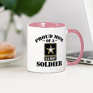 CafePress Proud U.S. Army Mom Mug Ceramic Coffee Mug, Tea Cup 11 oz