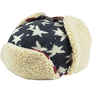KBW-617 NAV-RED Stars and Stripes America Flag Aviator Trapper hat Trooper Ear Flaps Ushanka Eskimo Warm Winter Cold