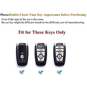 for Ford Key Fob Cover Case Premium Soft TPU Protector Holder with Compatible with 2018 2019 Ford Fusion F150 F250 F350 F450 F550 Edge Explorer Escape Mustang Remote Keyless Entry (Pink)