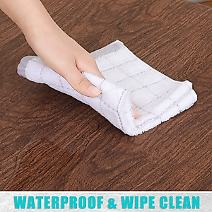 Smiry Rectangle Picnic Tablecloth, Waterproof Elastic Fitted Table Covers for 6 Foot Tables, Wipeable Flannel Backed Vinyl Tablecloths for Camping, Indoor, Outdoor (Brown, 30x72 Inches)