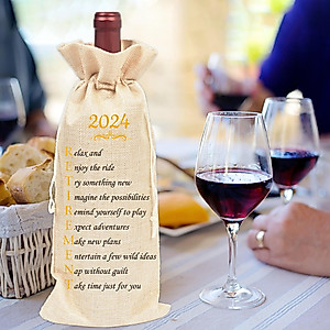 2024 Retirement Gifts Wine Bag - Retirement Wine Bags Retirement Wine Bottle Gift Bags Funny 2024 Retirement Gifts for Retired Men Women Teacher Employees Friend Colleague