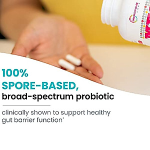 ONFIPOK MI-CR0BI0ME-Labs Spore-Based Probiotics - Daily Probiotic Supplement for Men & Women - 5 Bacillus Strains for Immune & Gut Health - Vegan-Friendly(60 Capsules)