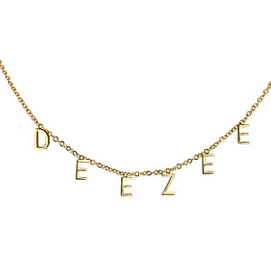 Sorority Shop Delta Zeta Necklace — DZ Name Necklace, 18K Gold Plated Sorority Gifts Necklace, Long-Lasting Delta Zeta Gifts for Women