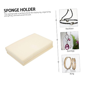 LIFKOME 4pcs Box Jewelry Box Pad White Serving Tray Ring Display Holder White Earrings Jewelry Insert Tray Jewelry Insert Mat Foam Ring Holder Rings Insert Display Mat Jewelry Supplies