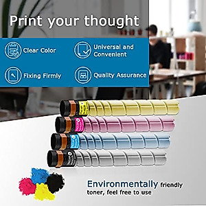 Leize Compatible TN216 Toner Cartridge use for Konica Minolta Bizhub C360 C220 C280 Printer Which Replacement for Bizhub TN-216 TN-319 Ink Black 29,000 & Color 26,000 Pages [KCMY-4PACK]