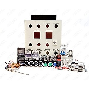 Powder Coating Oven Controller Kit w/Light and Fan Control, 240V 50A 12000W (KIT-PCO404) (DIY Kit + Wiring Kit)