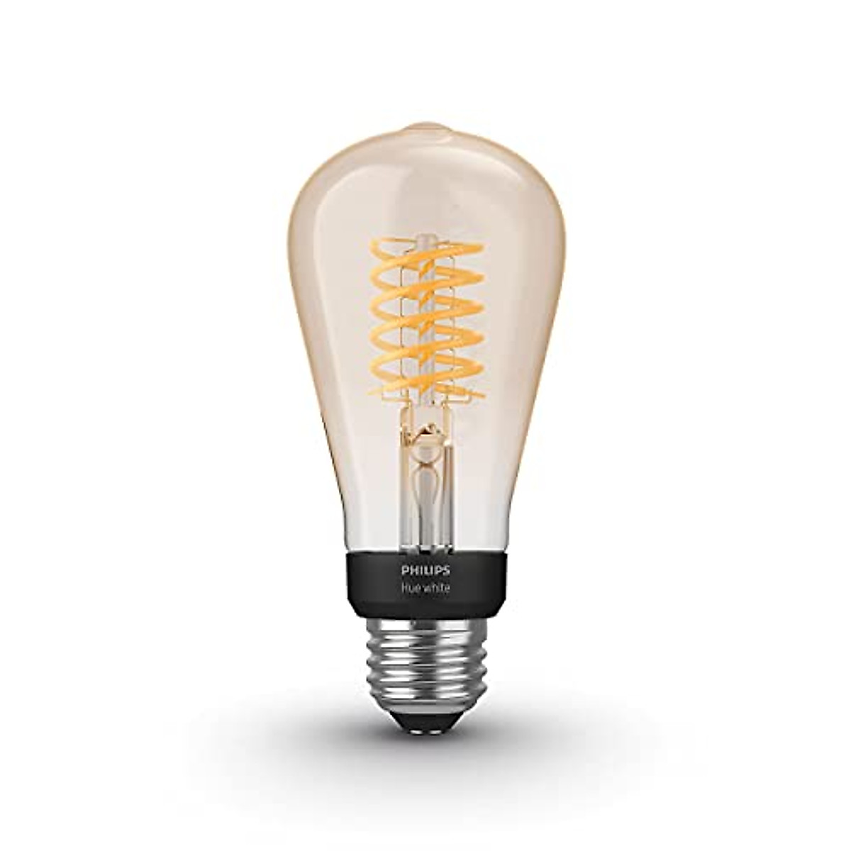Philips Hue White Dimmable Filament ST19 LED Smart Vintage Edison Bulb, Bluetooth & Hub Compatible (Hue Hub Optional), Voice Activated with Alexa