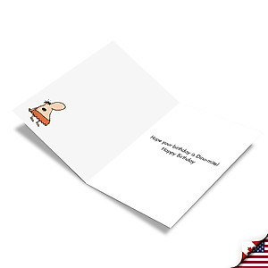 NobleWorks Hysterical Birthday Paper Card with 5 x 7 Inch Envelope (1 Card) for Men and Women, Dinosaur Barbecue C7888BDG