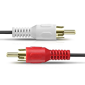 Fosmon 2-RCA Male to 2-RCA Male (6 FT), Dual 2 RCA Cable, Stereo Audio 2RCA Cord Male to Male Connector