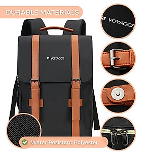 VOYAGGE Big Student Backpack - School, Travel, Business, or Work Bookbag with 15-Inch Laptop Compartment Black