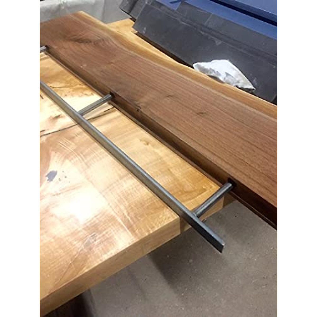 Live Edge Floating Shelf - Brackets Included - Width 9"-12" inches (Walnut, 48 inches)