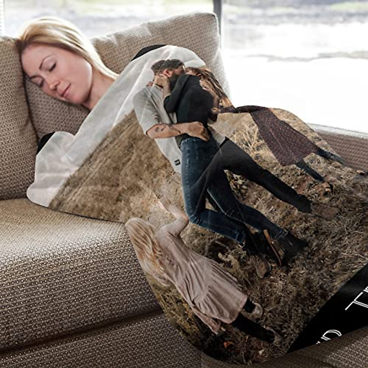 Custom Blanket With Photo Text Personalized Throw Blanket Customized Picture Blanket For Baby Mother Father Adult Friends Lovers Dog Pets Personalized Gift Flannel Blanket Birthday Halloween Christmas
