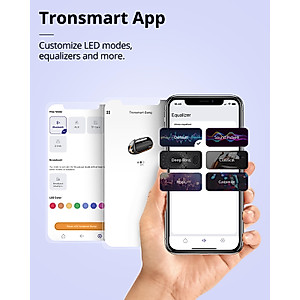 Tronsmart Bang(Upgraded) 60W Bluetooth Speakers with Subwoofer, IPX6 Waterproof Loud Bluetooth Speaker with 7 LED Color Light, 24H Playtime Bluetooth Portable Speaker with Handle for Outdoor, Party