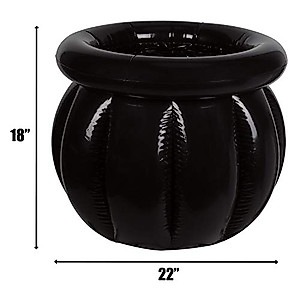 Beistle Inflatable Cauldron Cooler, 18” x 22”, Holds approx. 48 12 oz. Cans - Drink Cooler, Inflatable Cooler for Parties, Drink Containers for Parties, Beverage Cooler, Spooky Decor, Halloween Cooler