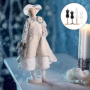 4pcs Model Stand Mini Doll Manikin mannequins Mini Mannequin Doll Mannequin Mini Miniature Dress Form Mannequin Models Mannequin Bracket Doll Dress Support Small House Accessory