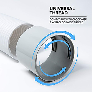 Kraftex 5.9inch Portable AC Hose Connector, Portable AC Hose Extension use as 5.9 Inch Portable Air Conditioner Hose Coupler. Parts for Air conditioner Exhaust Hose, lg portable ac vent hose extension