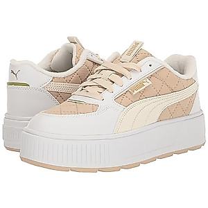 PUMA Women's Karmen Rebelle Van Life Sneaker, Granola-Alpine Snow White, 10