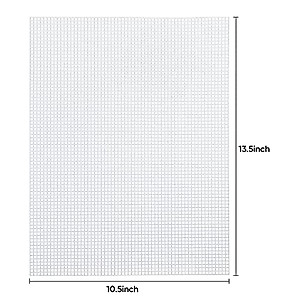 Caydo 4 Pieces 7 Count Plastic Mesh Canvas Sheets for Embroidery, Acrylic Yarn Crafting, Knit Crochet Projects and Make Aquarium Dividers (10.5 X 13.5 Inch)