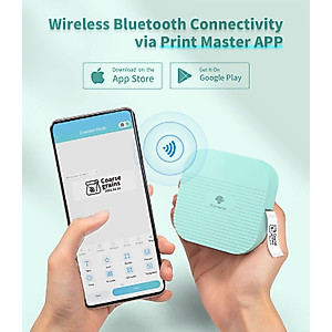 Phomemo Mini Label Maker Machine with Tape, Q31 Bluetooth Label Maker, Ink-Less Wireless Portabel Small Label Printer Machine for iOS/Android, Thermal Sticker Labeler Printer Handheld for Home,Office