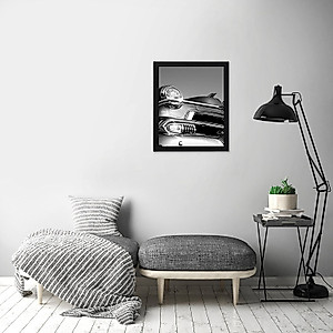 Americanflat 18x24 Poster Frame in Black - Composite Wood with Polished Plexiglass - Horizontal and Vertical Formats for Wall with Included Hanging Hardware