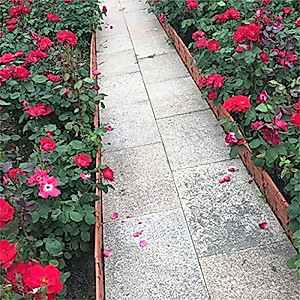 Garden Edging Set Plastic Fence, Imitation Stone Fence, Garden Edging Border Imitation Stone Brick, for DIY Decorative Patios Lawn Paths Landscape Walkways Flower Beds Border-20pcs