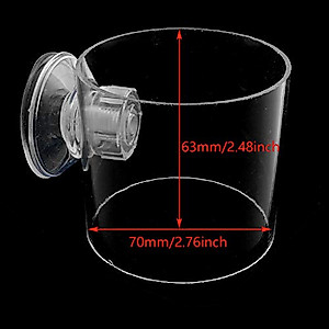 DGZZI Fish Feeder Acrylic Aquarium Fish Tank Adjustable Circle Ring Fish Feeding Floating Food Dish Food Protection Cover Tray Feeder