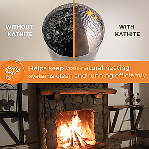 KABIN Kathite Chimney Sweep Cleaner 2LB - Fireplace Chimney Cleaning Kit - Creosote Remover for Wood Stoves - Creosote Destroyer Better Than Fire Logs