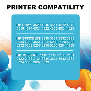 SOPIN Remanufactured Ink Cartridge 63 Replacement for HP 63XL 63 XL for OfficeJet 3830 5222 5255 5258 4650 4655 Envy 4520 4512 4513 DeskJet 1112 3630 3634 3637 3639 Printer (1 Black 1 Tri-Color)