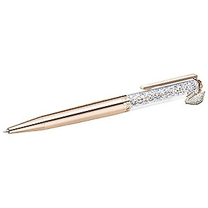 Swarovski Crystal Authentic Crystalline Rose Gold Plated Swan Charm Ballpoint Pen