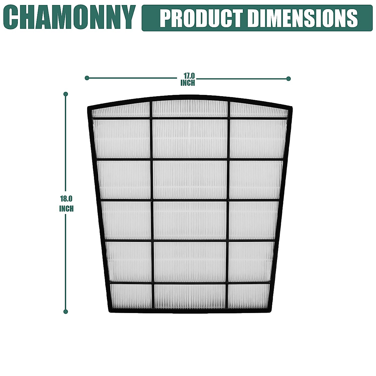 CHAMONNY H-HF800-VP Filter Replacement, Compatible with Hunter HP800 Air Purifier, Part# Part Number H-HF800-VP/H-PF800,1 H13 True HEPA Filters + 4 Pre-filters