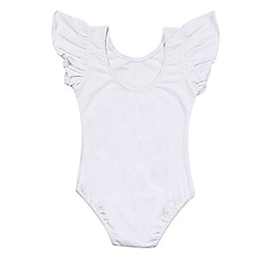 Newborn Baby Girls Flutter Sleeve One-piece Romper Ruffle Leotard Cute Bodysuit Outfits