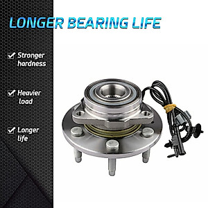 Bode-man 6 Lug Front Wheel Bearing and Hub Assembly for 2007-2013 Chevy GMC Silverado Sierra 1500 Tahoe 4WD