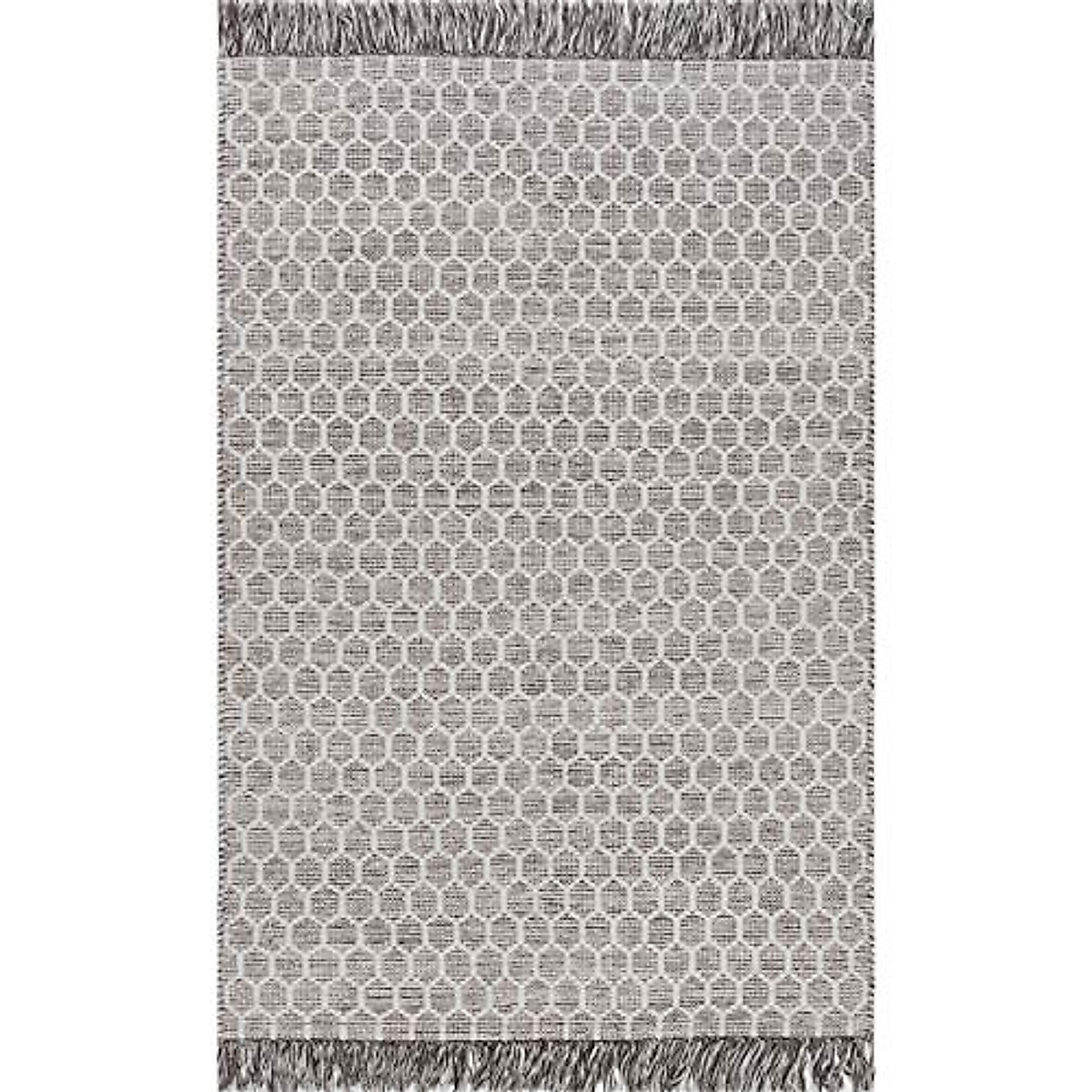 nuLOOM BeeHive Tassel Wool Area Rug, 7' 6" x 9' 6", Grey