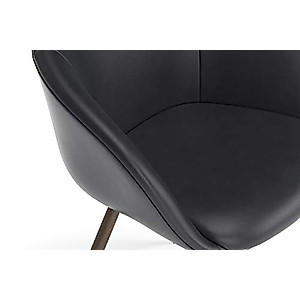 HON Basyx Monroe Upholstered Guest Chair, Black Bonded Leather