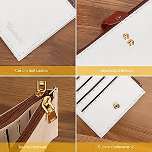 Travelambo Leather Wallets for Women Slim RFID Blocking Bifold Credit Card Holder Wallet