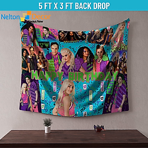 Nelton Birthday Party Supplies For Zombies Includes Backdrop - Banner - Cake Topper - 24 Cupcake Toppers - 20 Balloons - Table Cloth