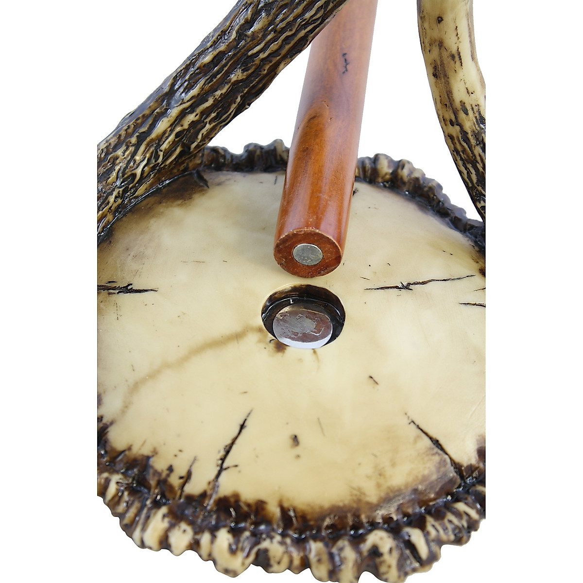 Pine Ridge 14.5" Updated countertop Antler Paper Towel Holder - Antler Collection, Rustic Design Magnetic Base Towel Holder for Home, Hunting Cabin and Lodge