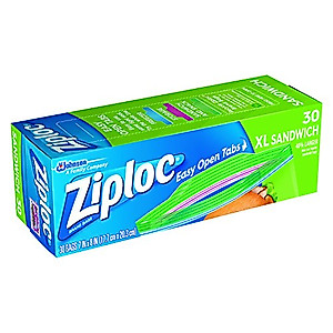 Ziploc Sandwich Bags,X-Large 30 ct (Pack of 2)